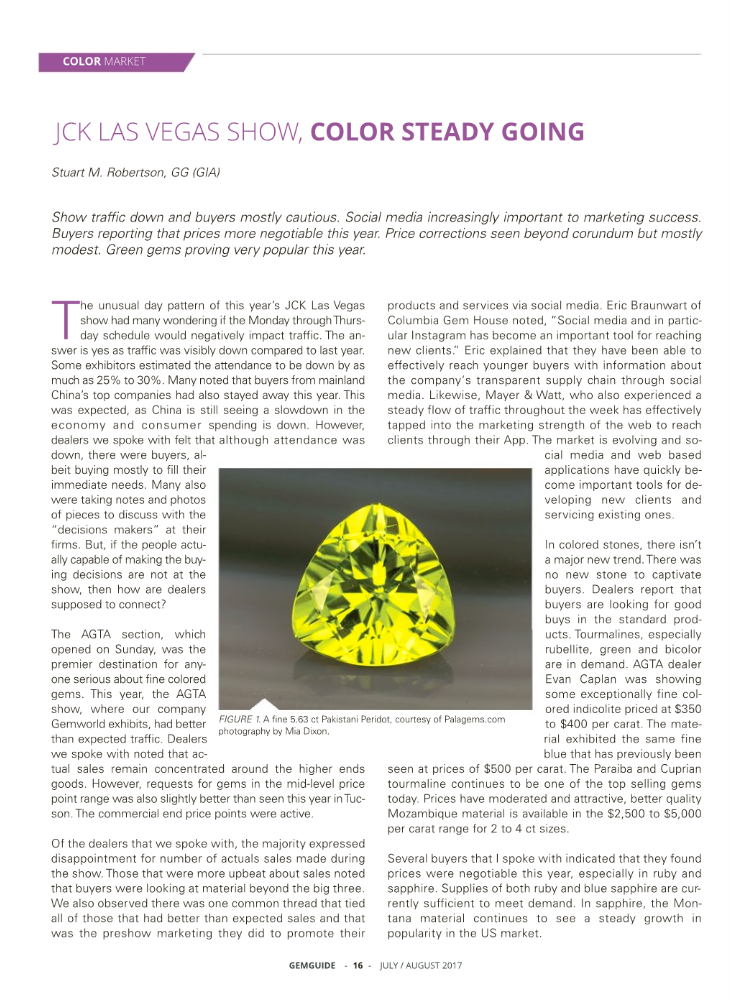 Gem Market News - Gemworld International