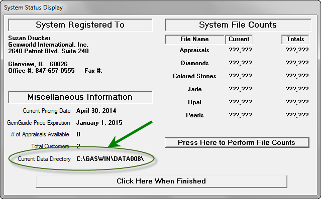 SystemStatusDisplay - Gemworld International